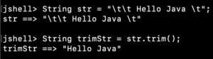 Java String trim() Method Examples
